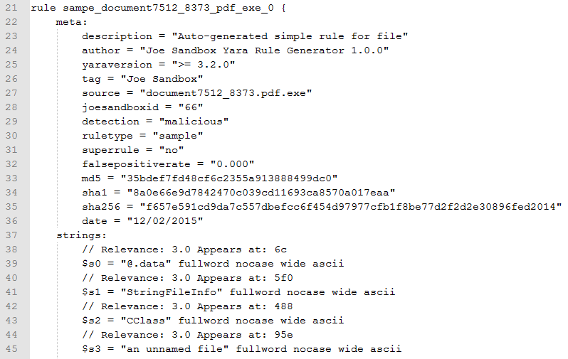 Deep Malware Analysis - Introduction Yara Rule Generator