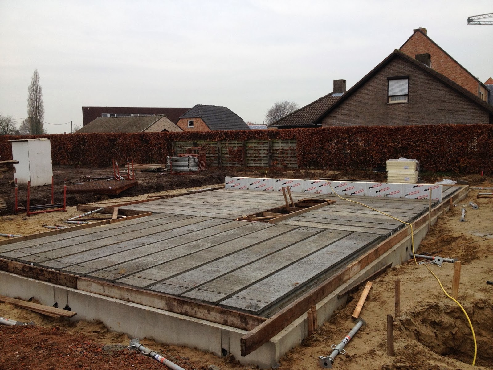 Bouw Brechtseweg: Betonkelder : welfsels