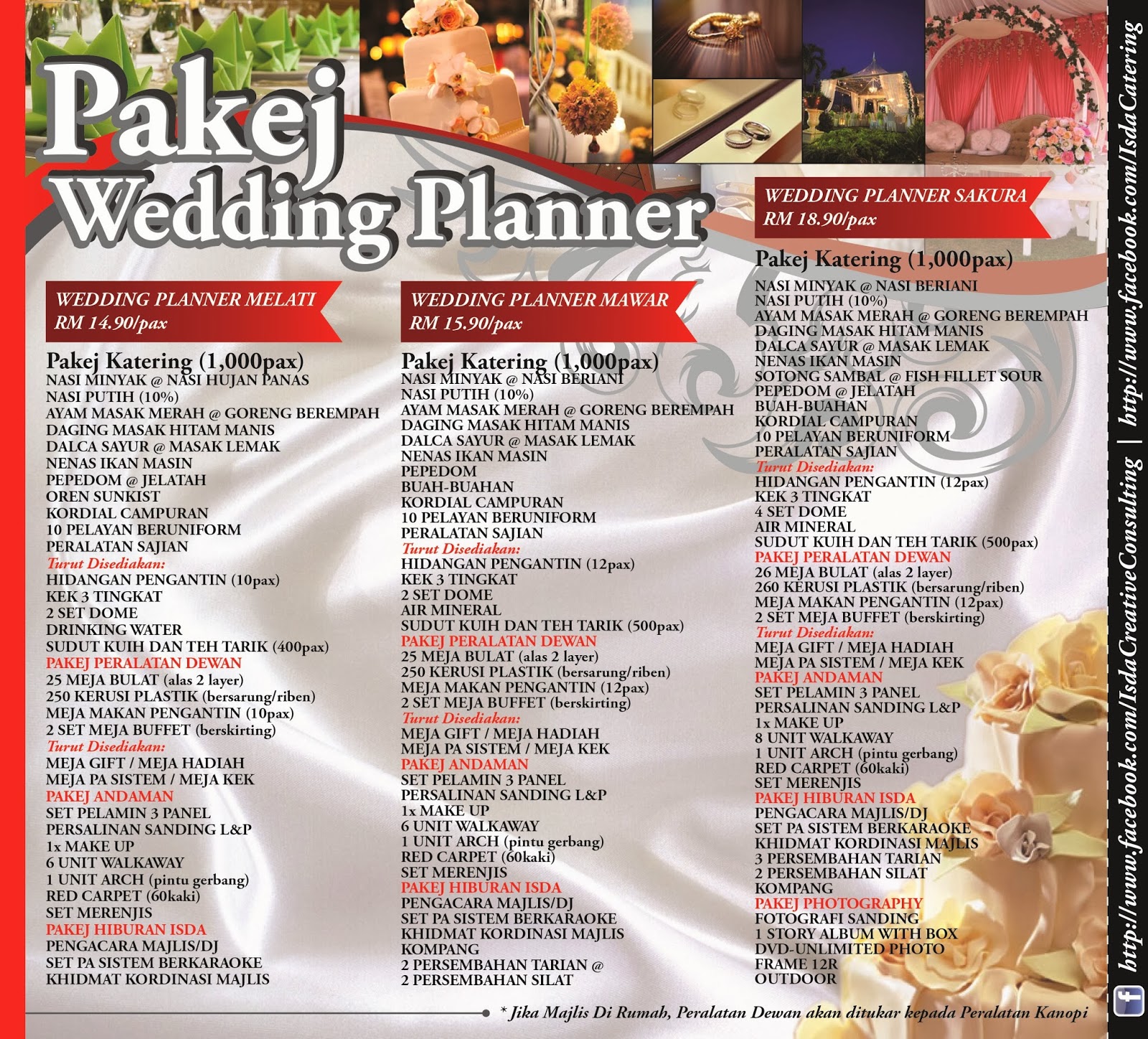 PAKEJ PERKAHWINAN LENGKAP 2014 ~ ISDA Catering & Wedding Planner ...