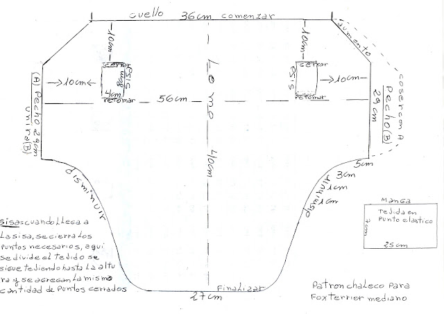 Tejiendo Ideas: CHALECO TEJIDO PARA PERRO