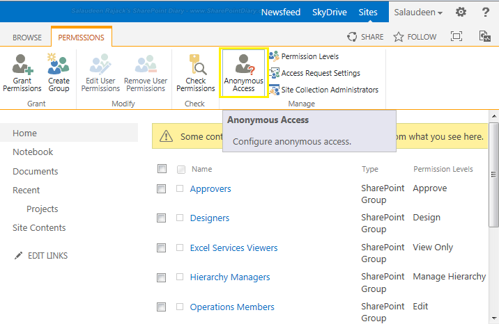 How To Enable Anonymous Access In Sharepoint 2013 Sharepoint Diary