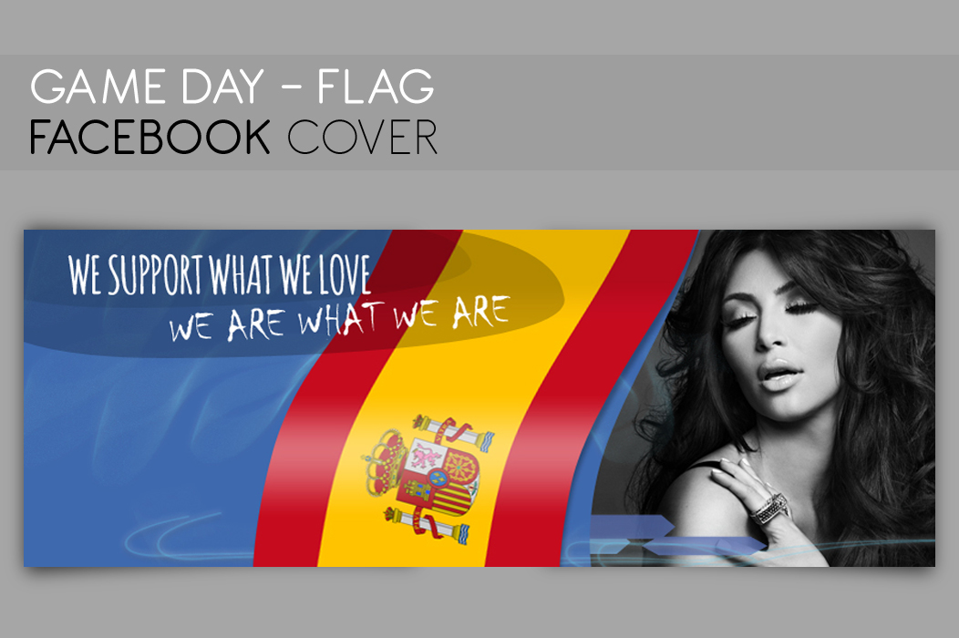 indesign templates indesign templates: FACEBOOK COVER flag – Game day