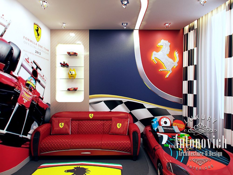 LUXURY ANTONOVICH DESIGN UAE: Child's room design in Ferrari style