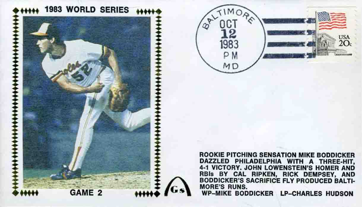 Baseball Stamps & Postmarks: World Series - 1983 Baltimore Orioles v ...