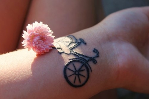 Tattoos Designs, Pictures And Ideas: Beautiful Cycle Tattoo On Left Wrist