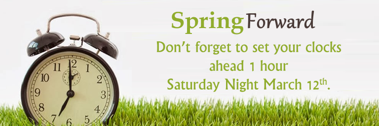 City Father: "Spring Forward" Tonight