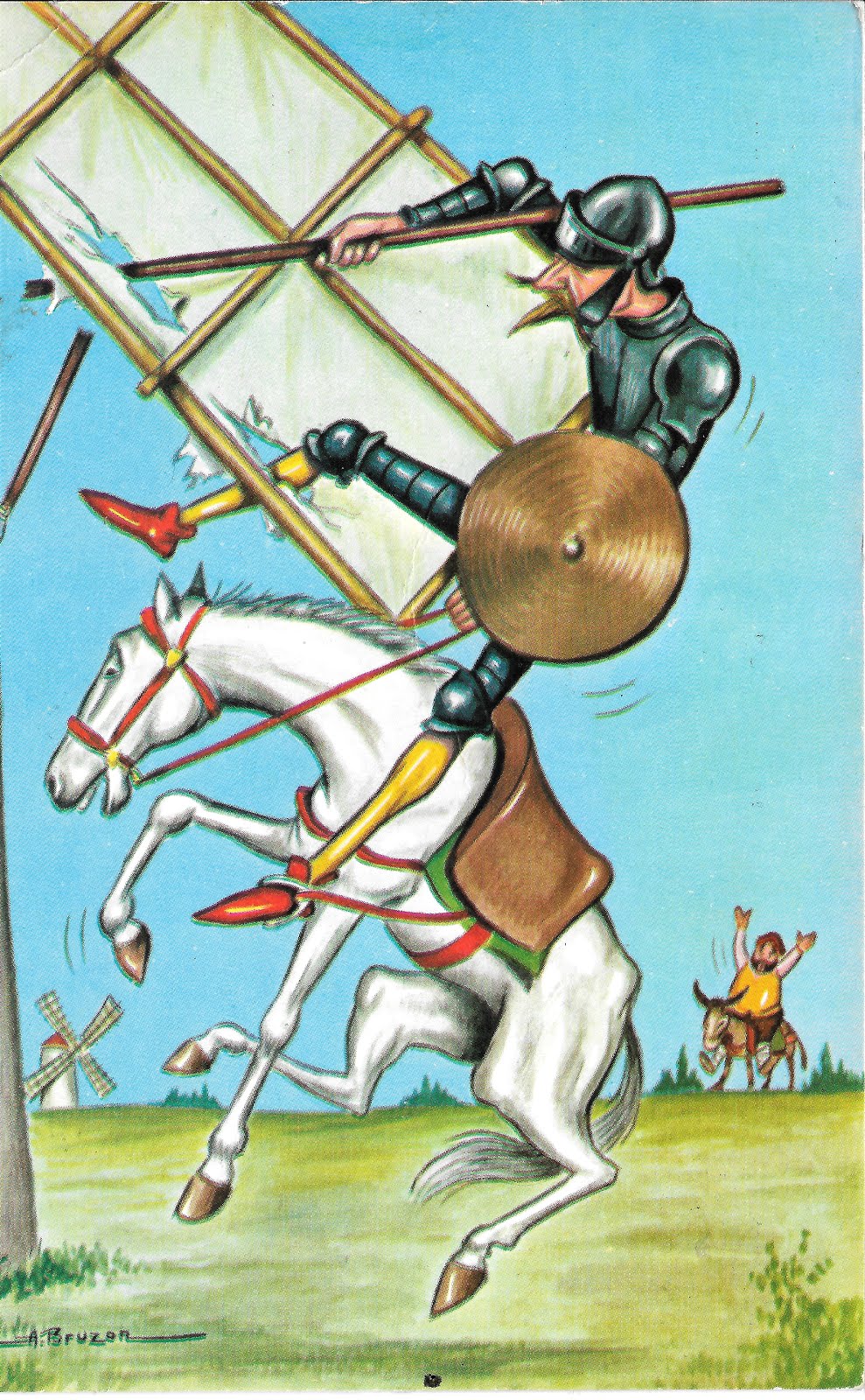 La narraTina: EN UN LUGAR DE LA MANCHA. DON QUIJOTE CONTRA LOS MOLINOS ...