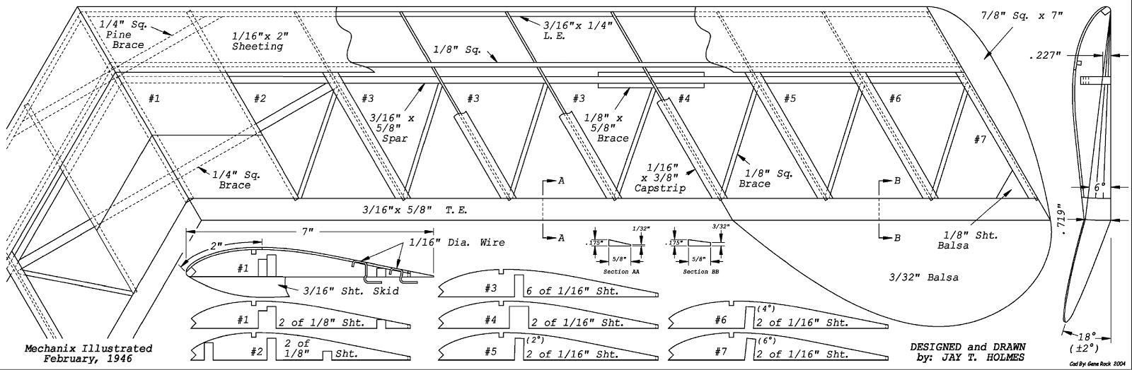 Volar Libremente - Free Flight Gliders: TAILLESS Glider de Jay Holmes. 1946