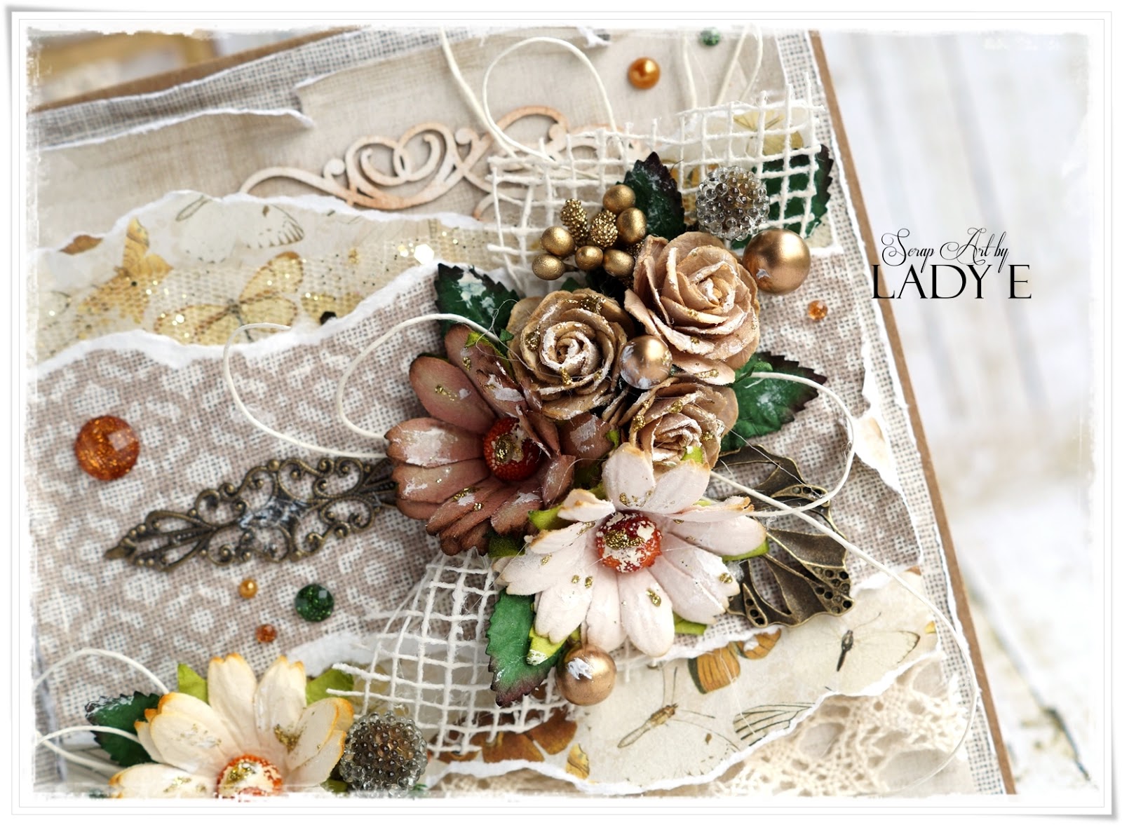 Wild Orchid Crafts: 2 Earth Tone Cards With Metal Embellishments