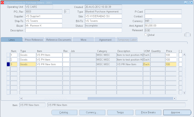 Vipul's Oracle Apps Blog: Blanket Purchase Order