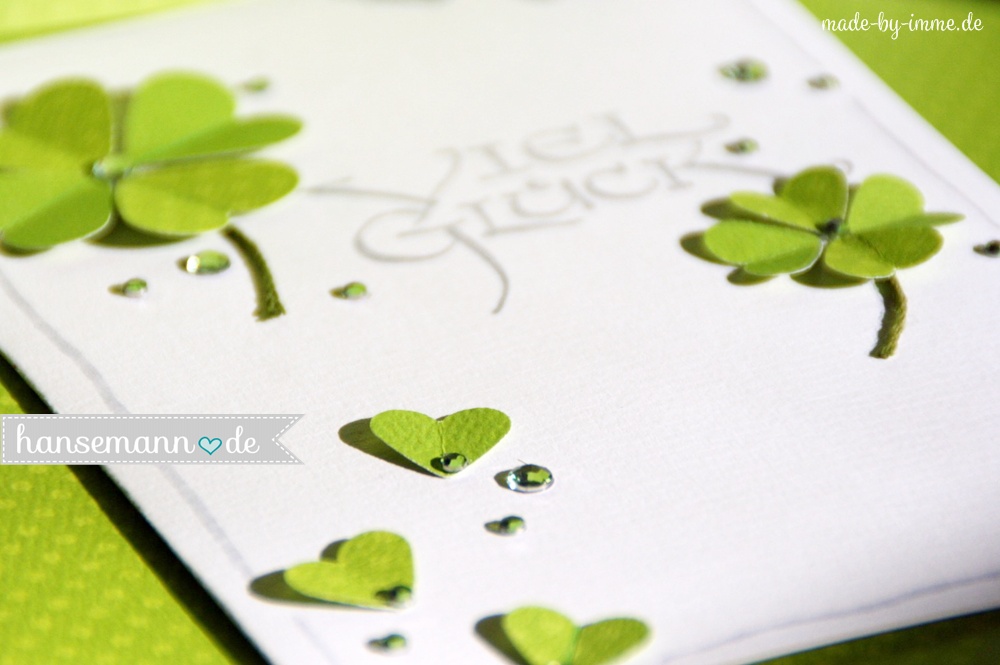 Viel Glück... Kleeblatt-Karte | made-by-imme.de