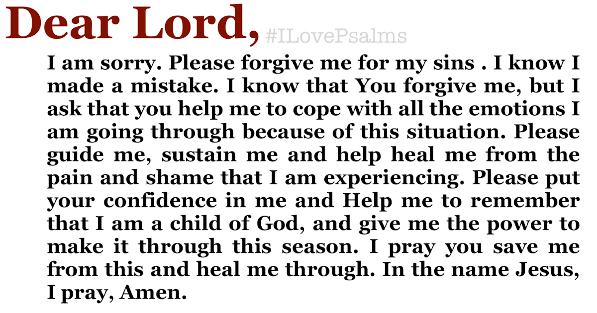 I am sorry Lord - Prayer