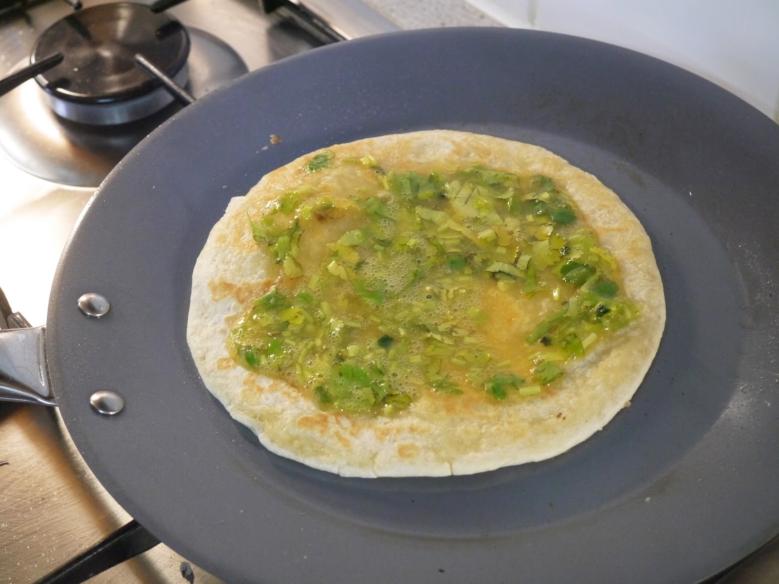 This Muslim Girl Bakes: Chicken Paratha Wraps with Pink Chilli Onions.