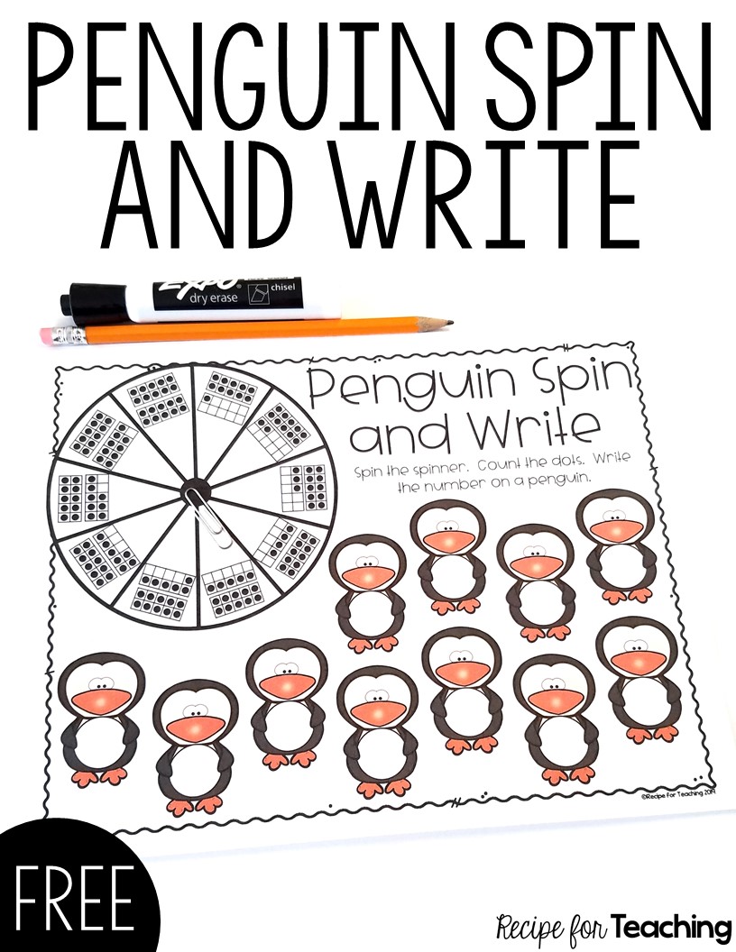 Penguin Spin and Write - Recipe for Teaching