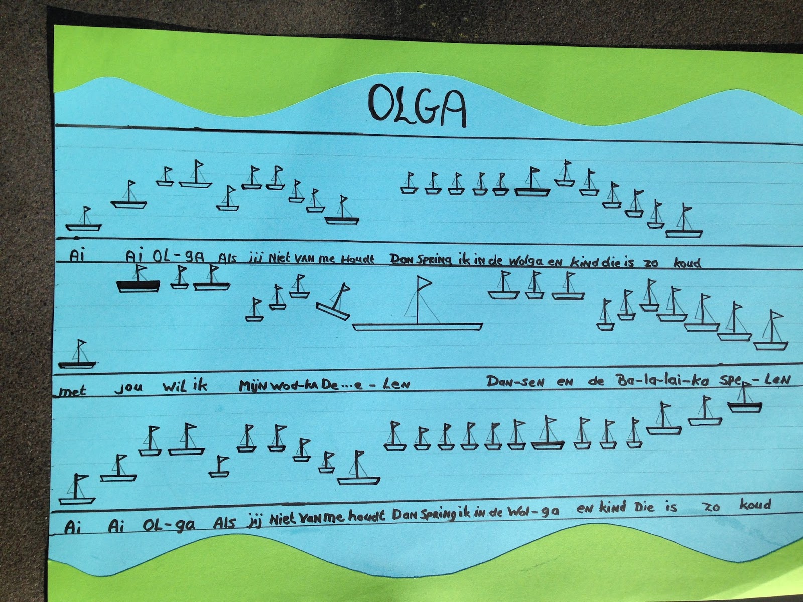 Roy kunstvaardig: Grafische partituur refrein Olga en luisteropdracht ...