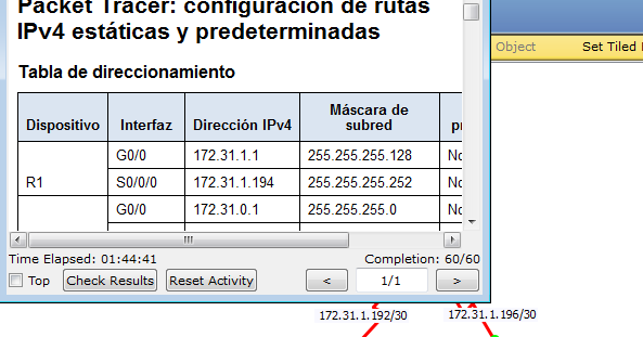 Conmutación y Enrutamiento de Datos de Redes : Actividad 2: configuración de rutas IPv4 ...