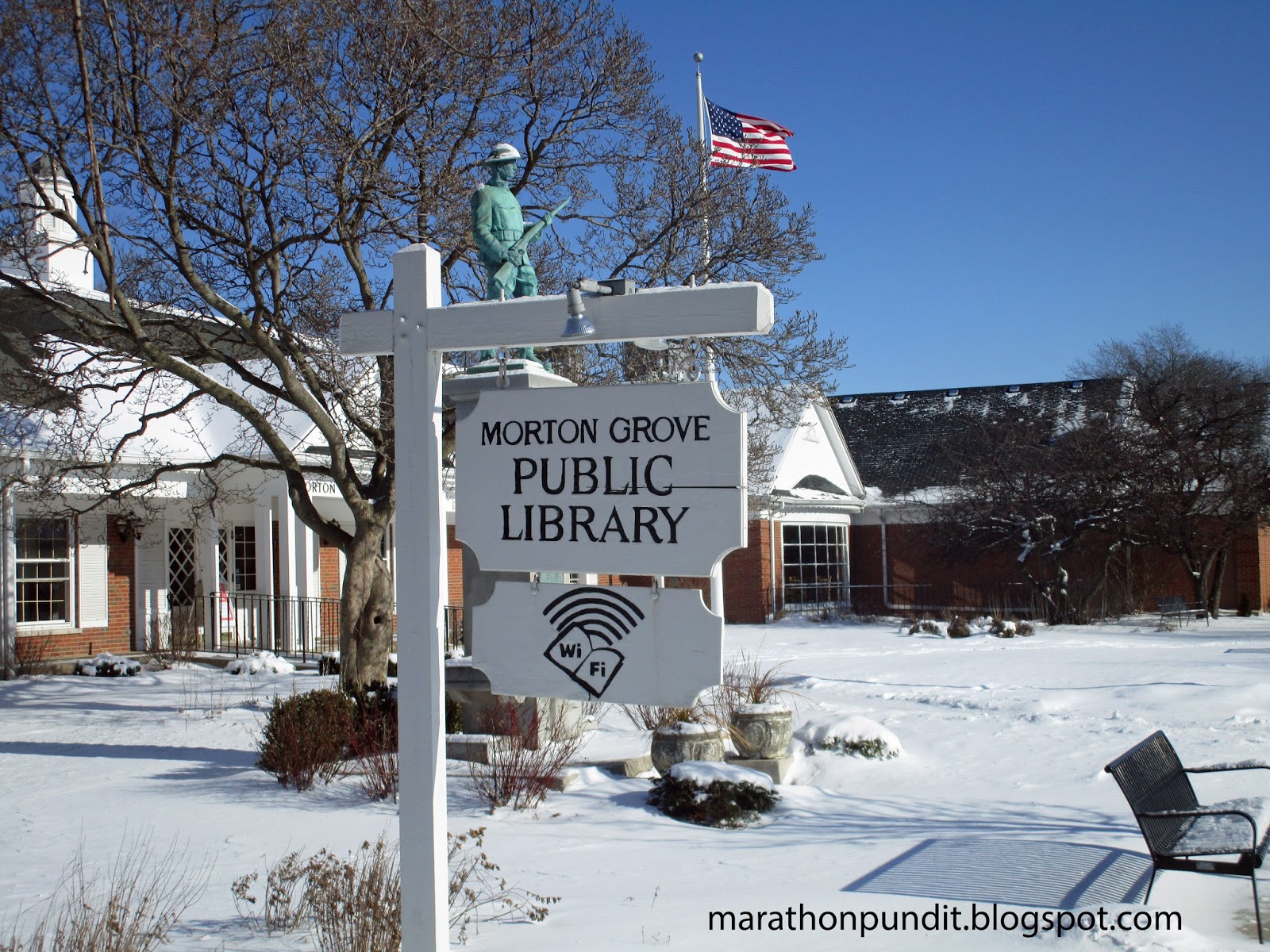 Marathon Pundit: (Photo) Morton Grove Public Library, Doughboy Monument ...