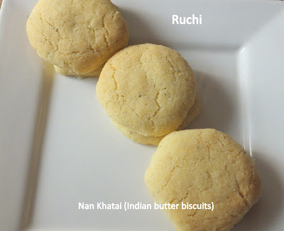 Ruchi: Nan Khatai (Indian butter biscuits)