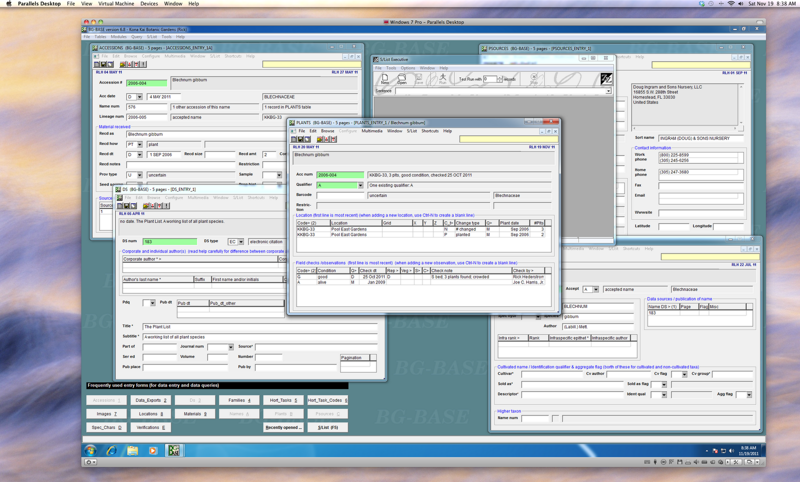 The Diary of The Botanic Gardens at Kona Kai: Plant Inventory Finished ...