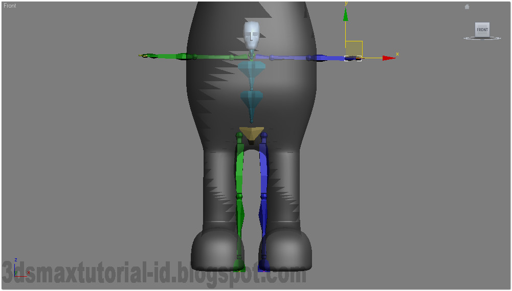Memasang Biped Pada Alien (3ds Max Rigging Tutorial) ~ 3ds Max Tutorial ...