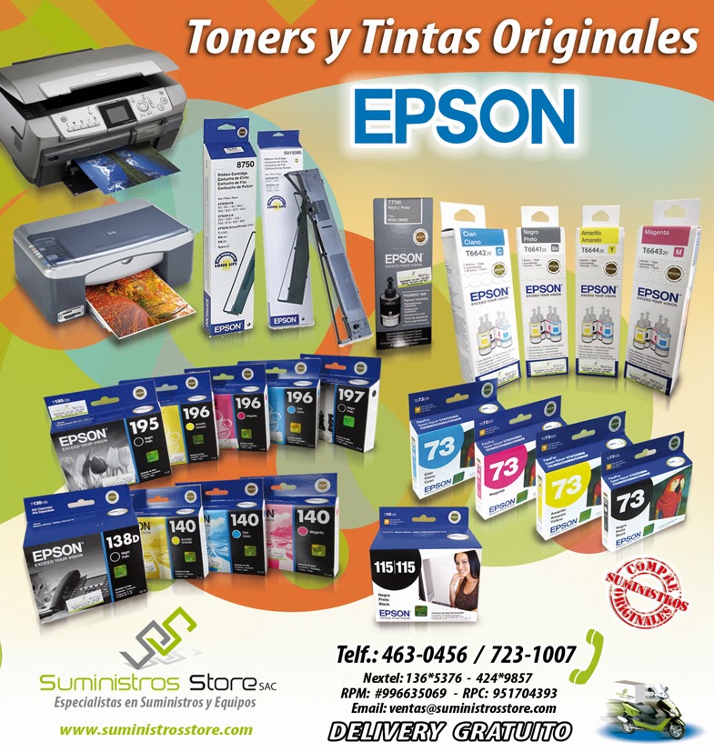 SUMINISTROS STORE SAC: TINTA EPSON C13S020447 CIAN PARA PP 100 TINTA ...