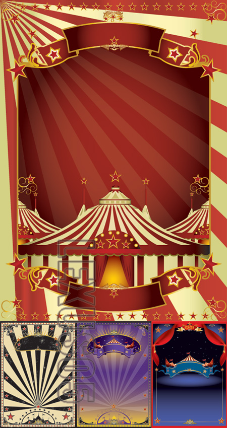 Quality Graphic Resources: Frames for Circus Posters 2