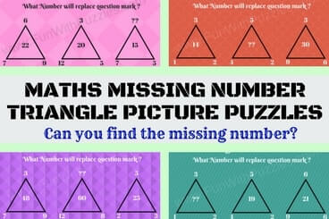 Maths Missing Number Triangle Picture Puzzles - Fun With Puzzles