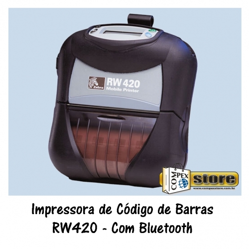 AUTOMAÇÃO: Impressora Portátil da Zebra RW420 Bluetooth