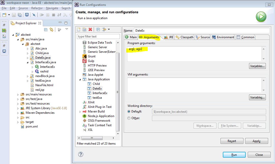 rashid jorvee blog: How to pass command line argument in Java using ... rashid jorvee blog: How to pass command line argument in Java using ...