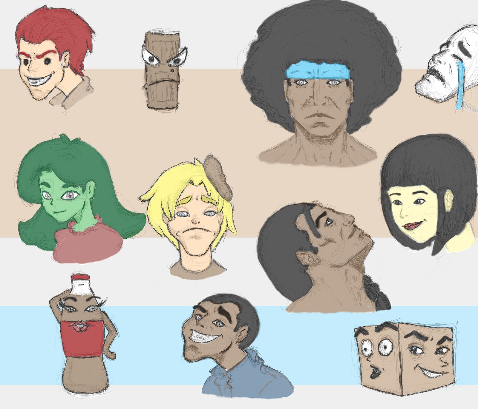 The Artwork of Versace: Emotion Sketches colored and finished