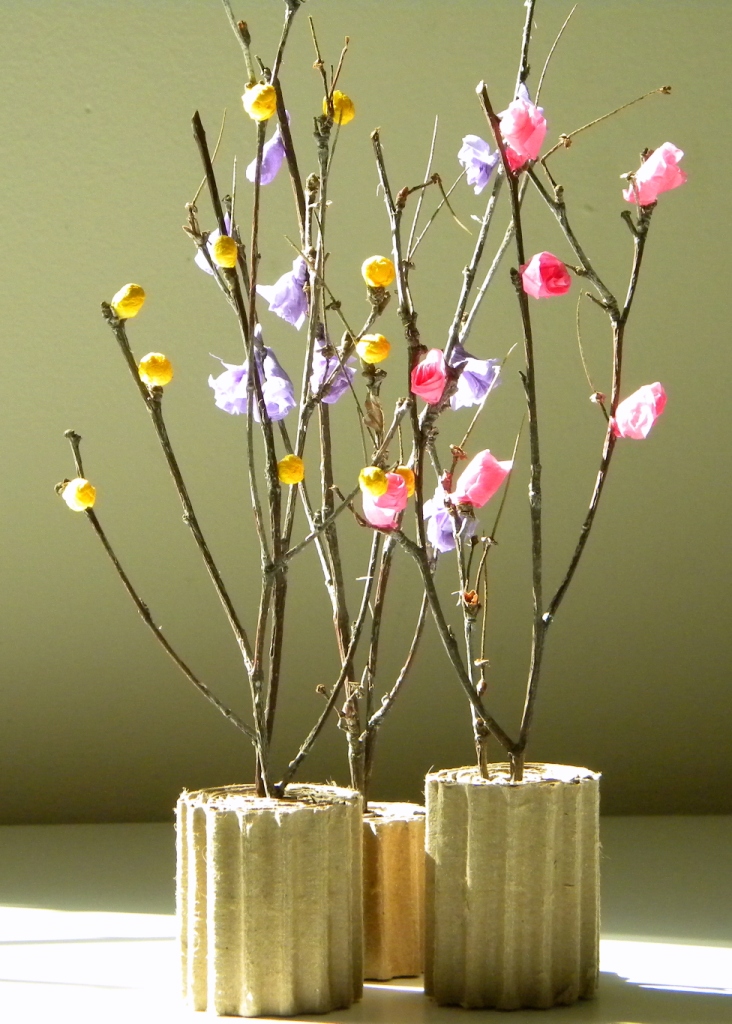 homework: Etceteras: tissue paper trees