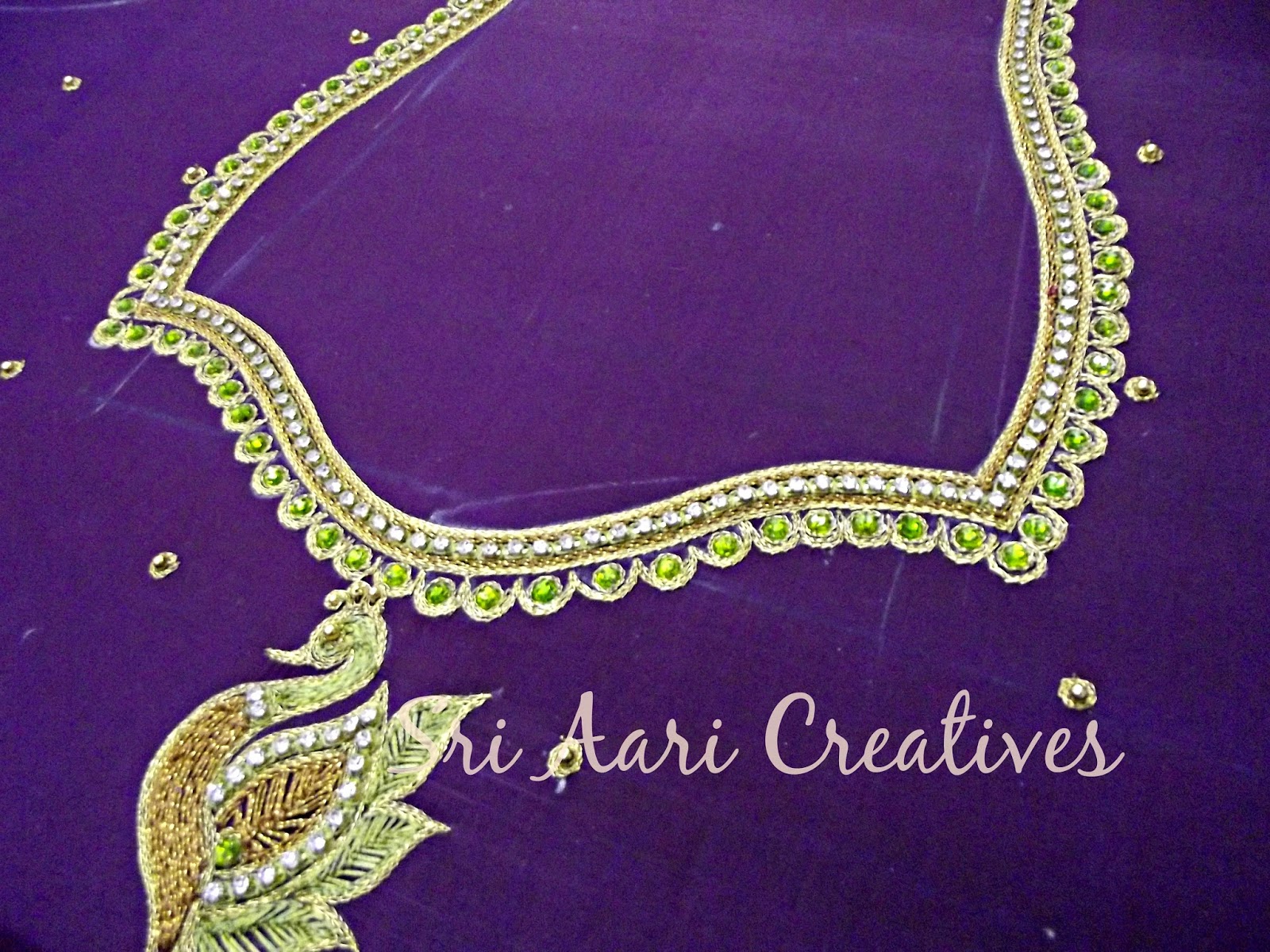 SRI AARI CREATIVES: Aari Embroidery - Simple Designs