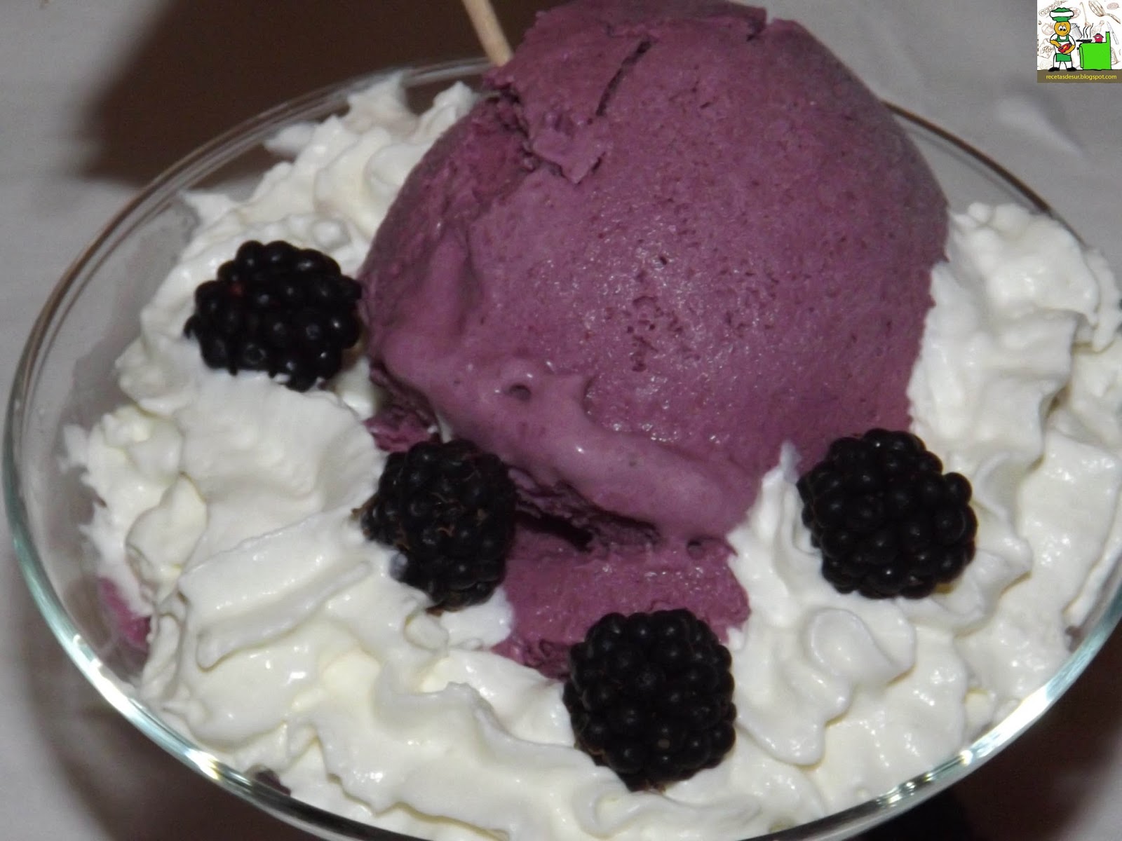 Helado de mora