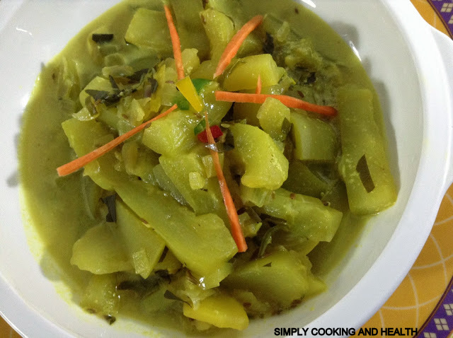 Simply Cooking and Health: Calabash (Bottle gourd) mild curry