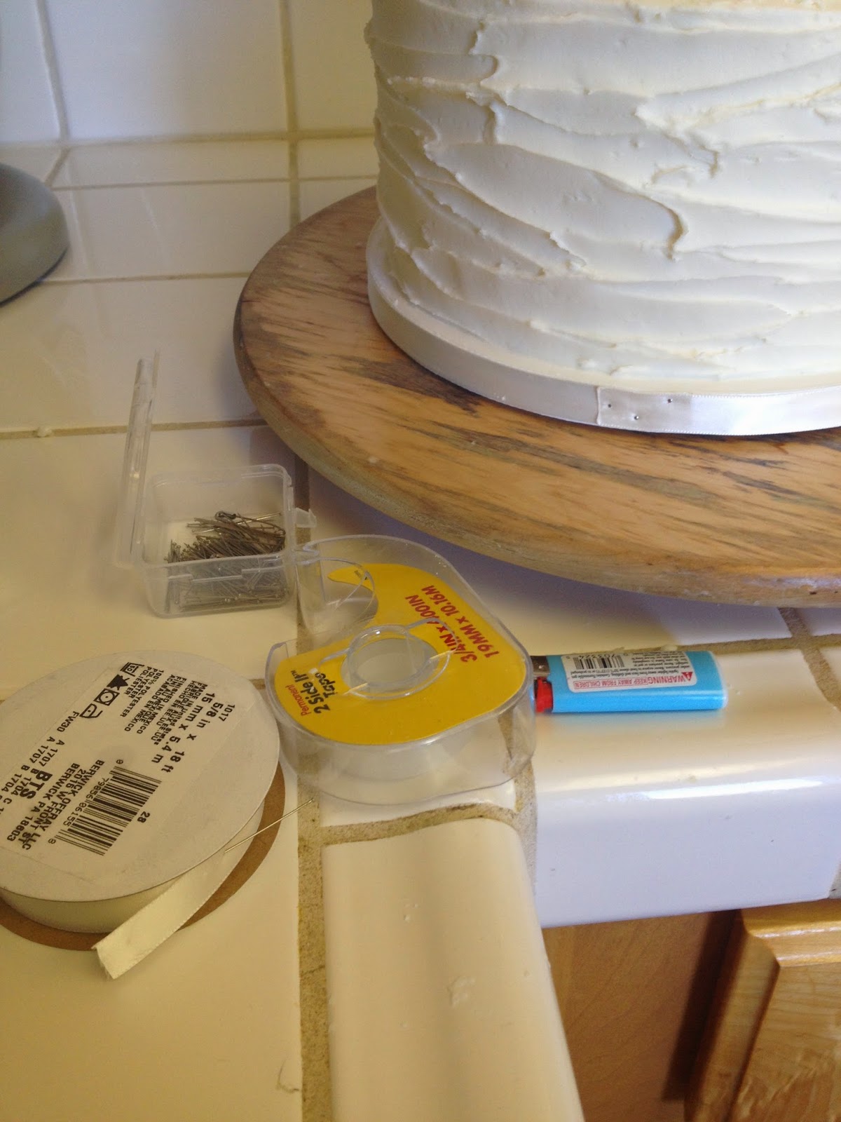 Ribbon Textured Cake