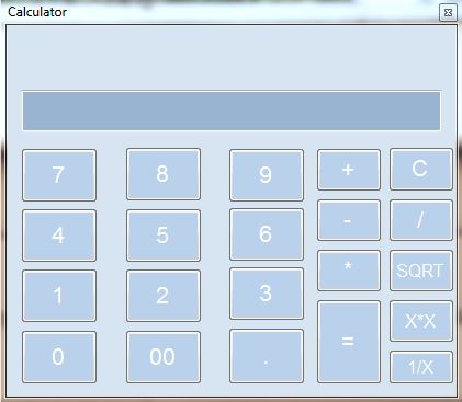 Calculator in VB.NET.(Design interface of simple calculator)