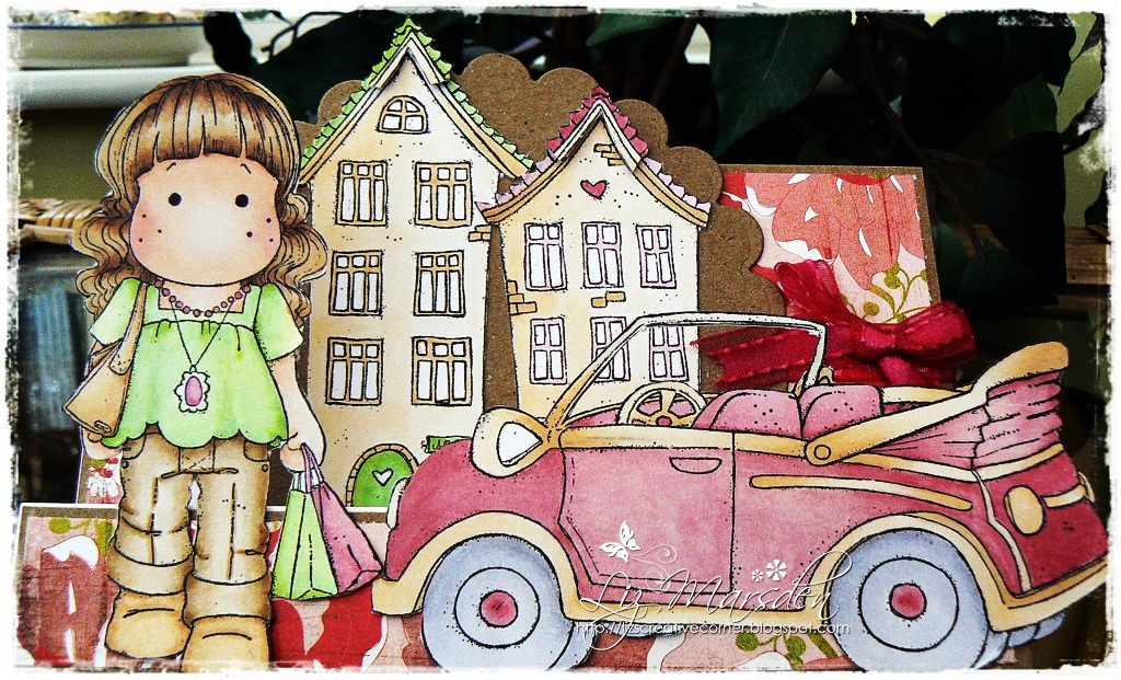 BasicGrey Challenges: Challenge 46........ Colour Combo - Hot Pink, Lime Green and Brown/Kraft