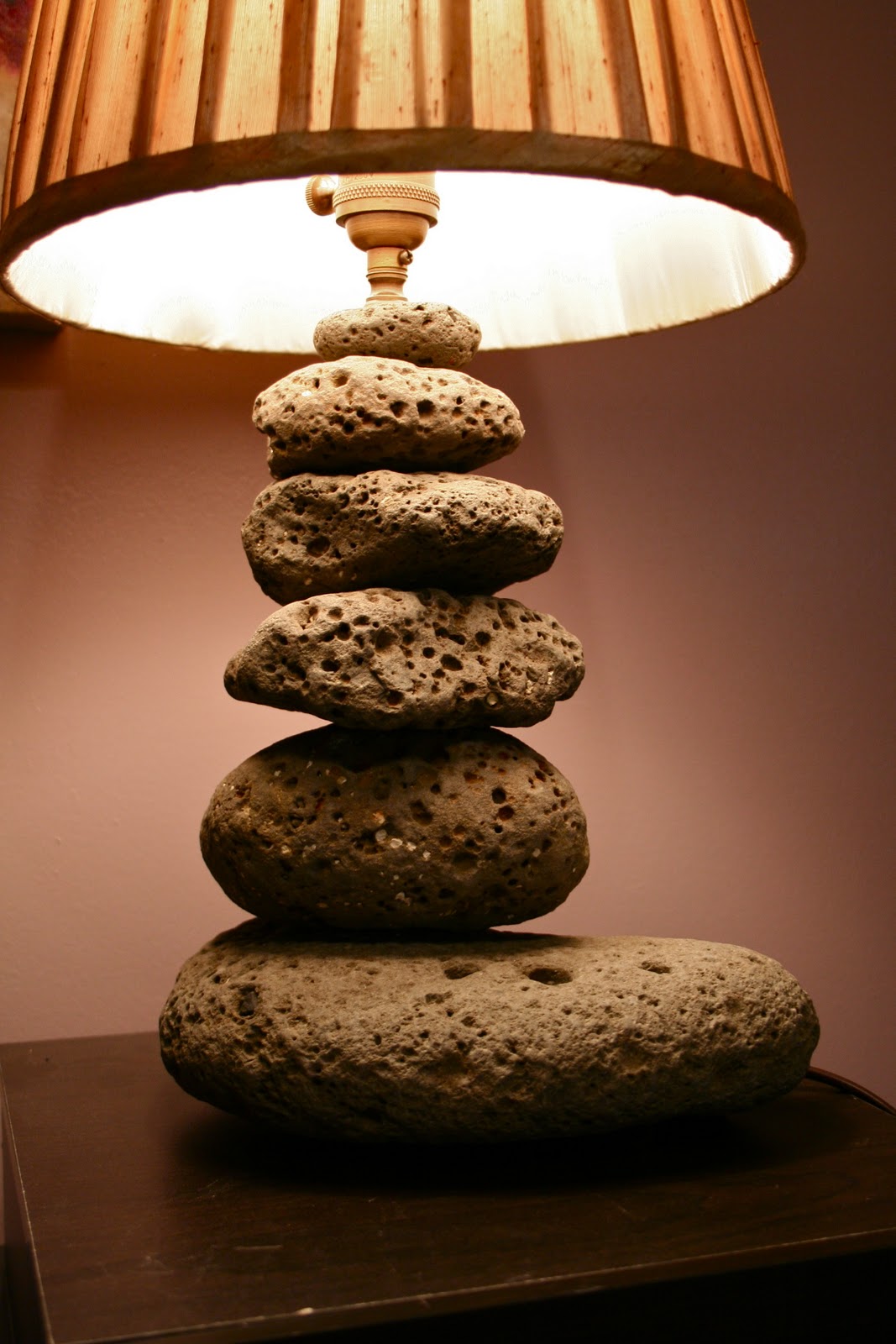 Outside of The Box and Spreading: Basalt Rock Lamp