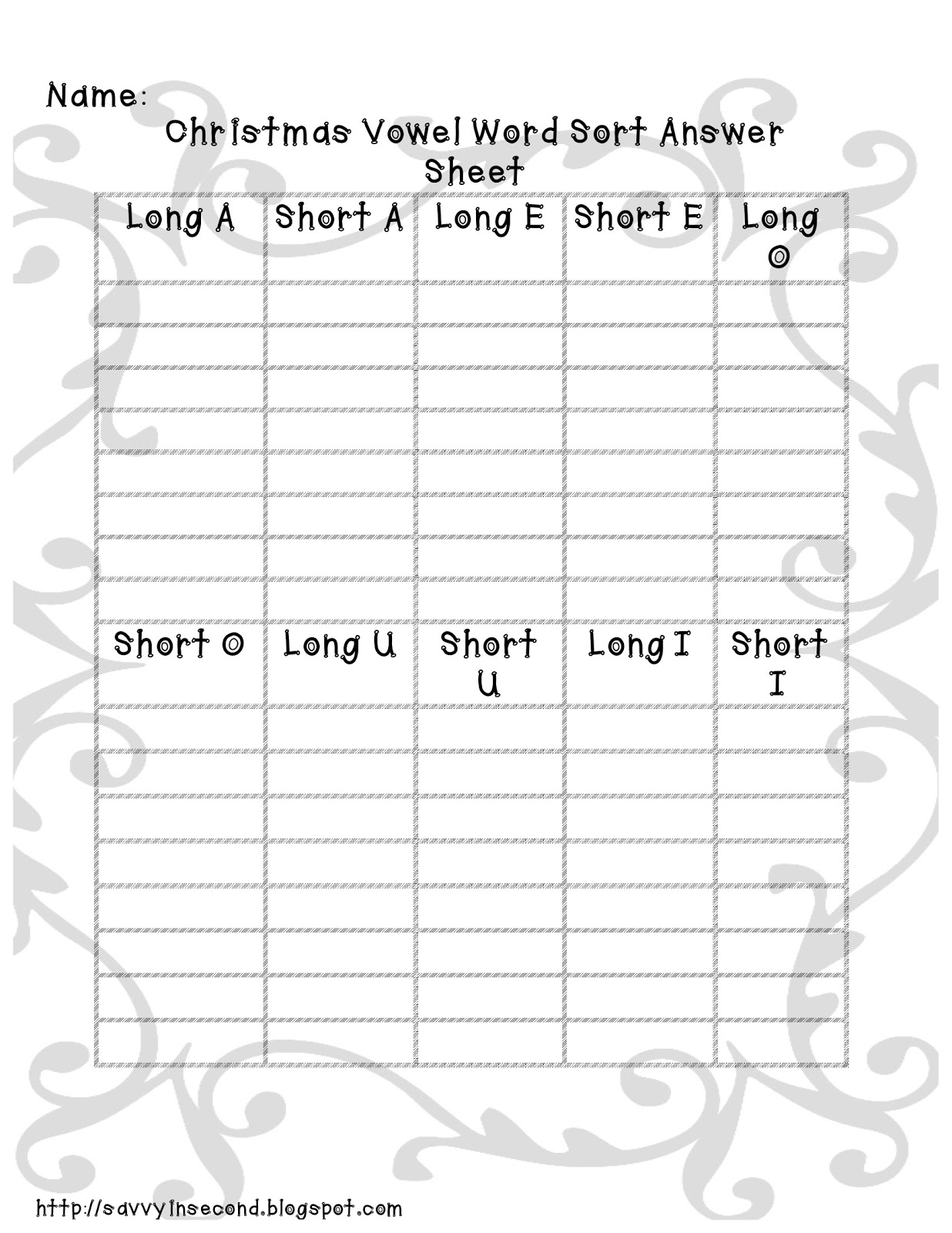 Savvy in Second: Christmas Literacy Centers