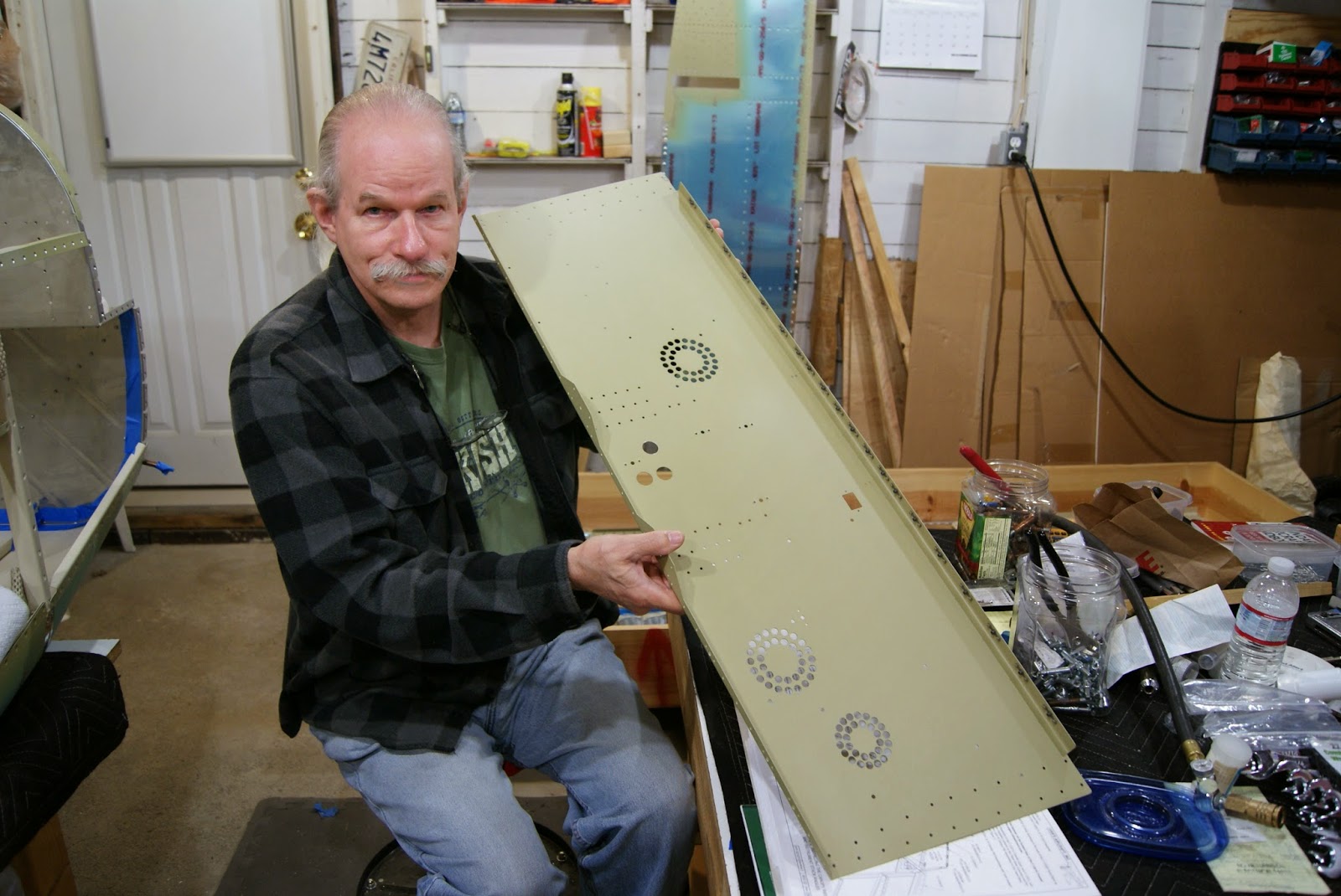 DOG Aviation John's RV-12 Blog: Nutplates Riveted Onto Instrument Panel ...