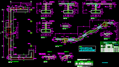 Plan d'une Fondation en détails en dwg ~ Engineering et Architecture