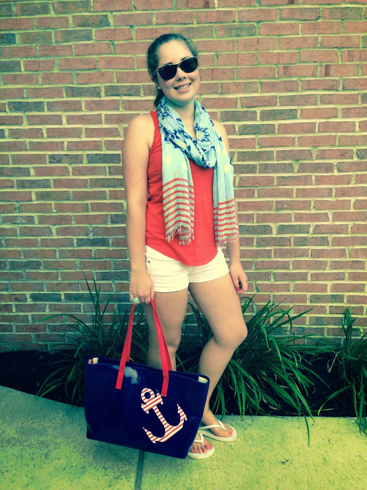 Melanie May: Nautical scarf OOTD