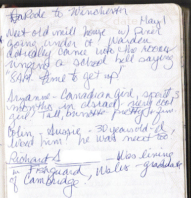 Vagabond Woman: Diary: Overton, United Kingdom, 1st May 1990