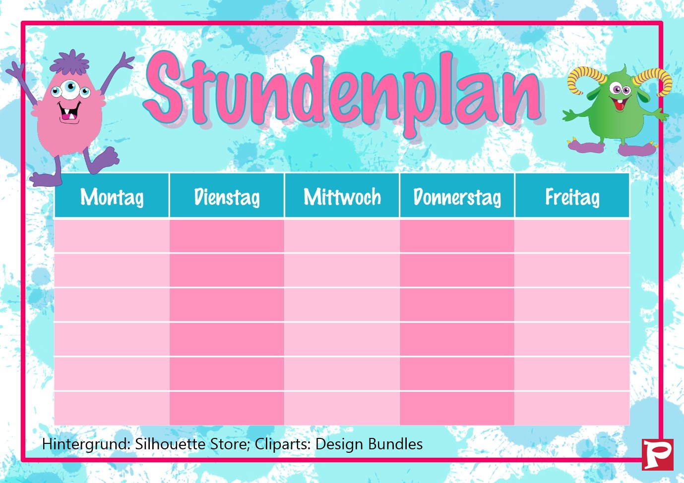 Papierpotpourri: Tabellen-Layouts im Studio konkret: Pläne