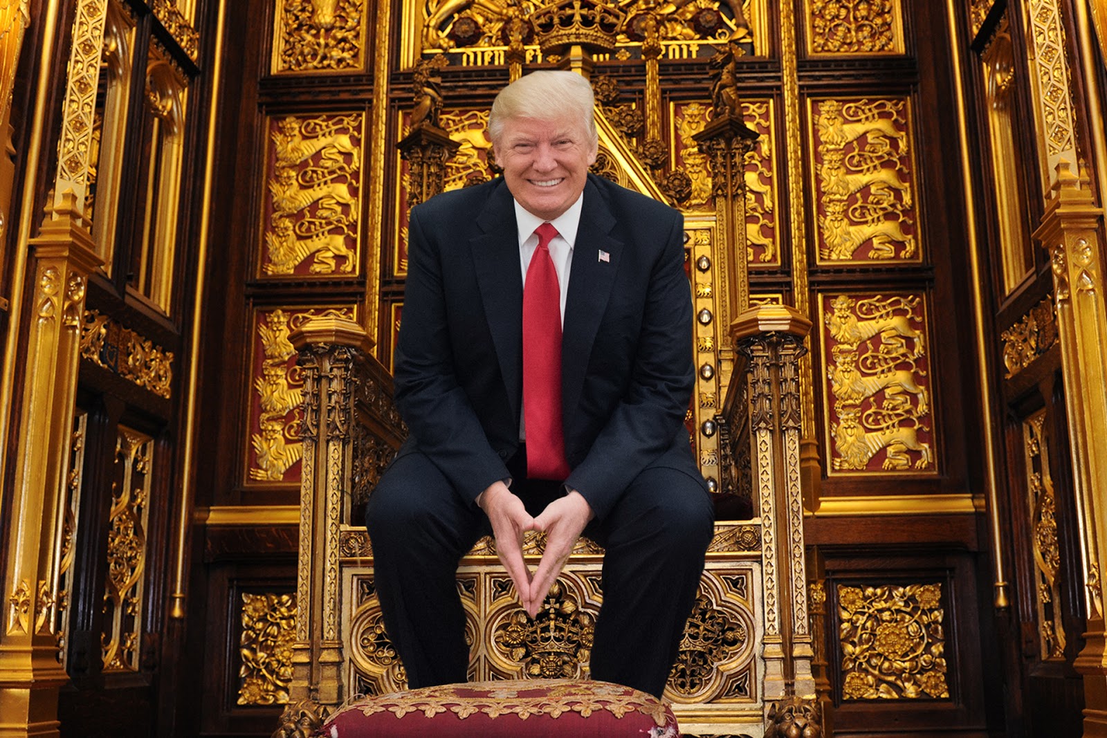 Trump weigert sich, Thron der Queen wieder zu verlassen