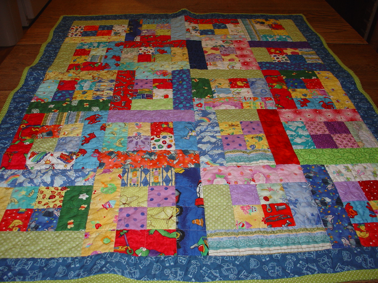 Treadlestitches: Some Random Four Patch--A Charity Quilt Pattern