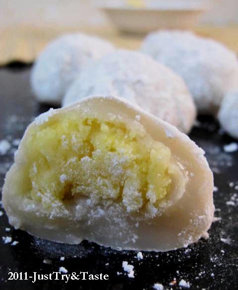 Resep Kue Mochi Isi Pasta Kacang Hijau | Just Try & Taste