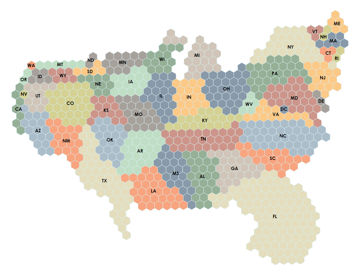 Custom Tile Cartograms in Tableau - The Flerlage Twins: Analytics, Data ...