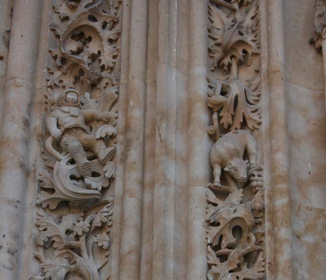 Adventure Cruising UK: Astronaut Carving in Medieval Cathedral