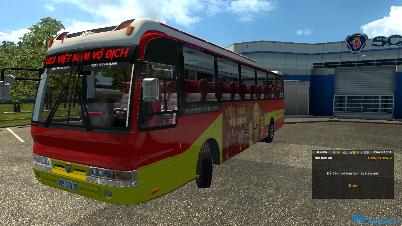 [1.25.x] Mod xe khách ghế ngồi Hyundai Aero Space Hi-Class 2018